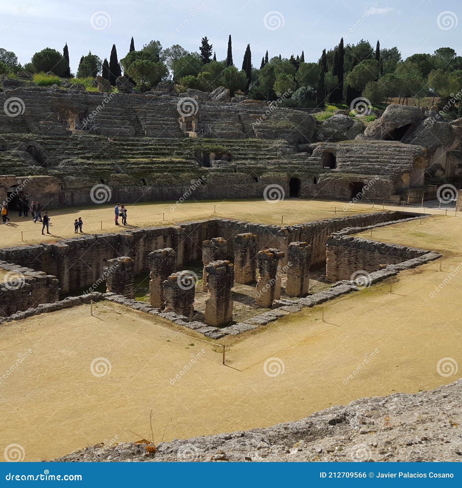 Ruins of the Roman Amphitheater of Merida Stock Photo - Image of ...