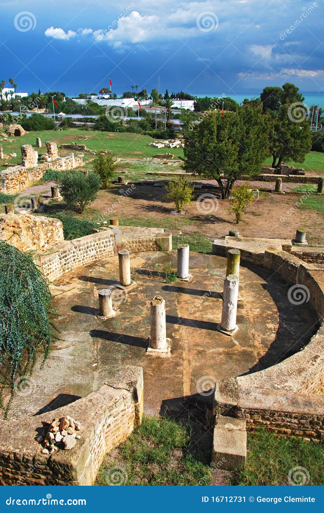 Ruins of Roman Villas in Carthage Stock Image - Image of ruins, marble ...