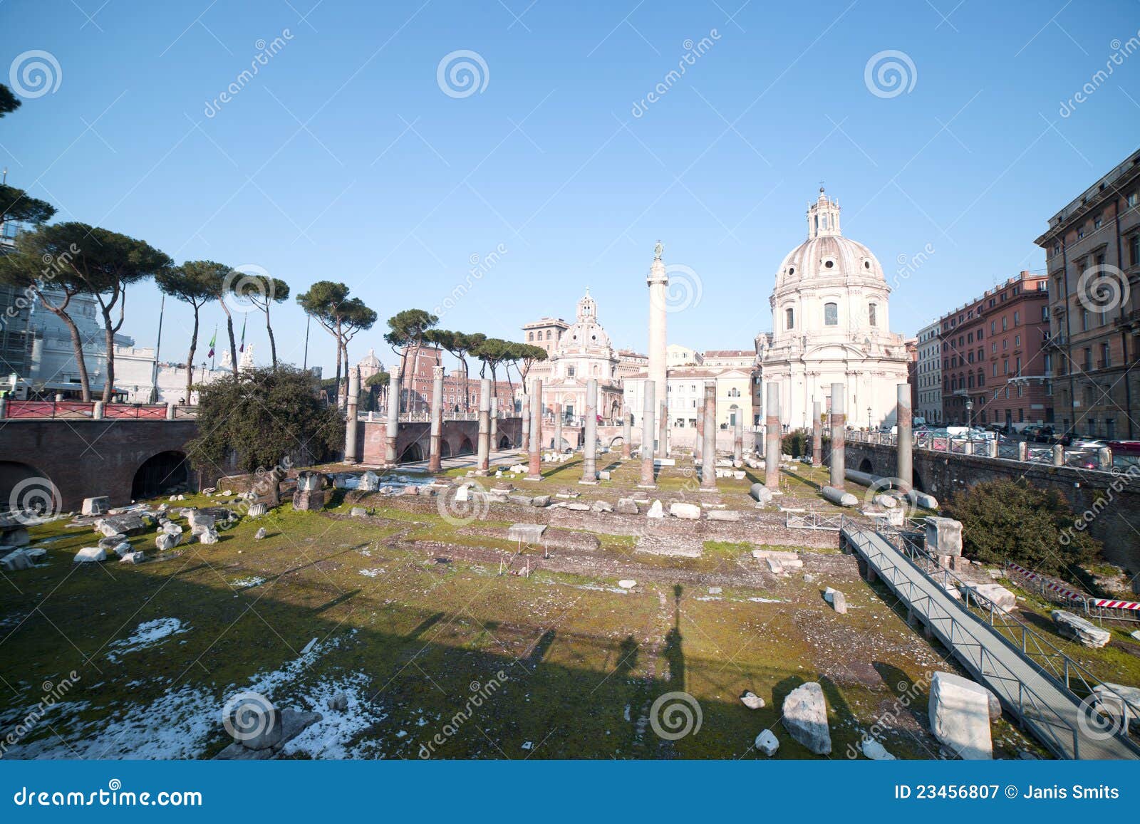 Ruins in Rome, Italy. stock image. Image of architecture - 23456807