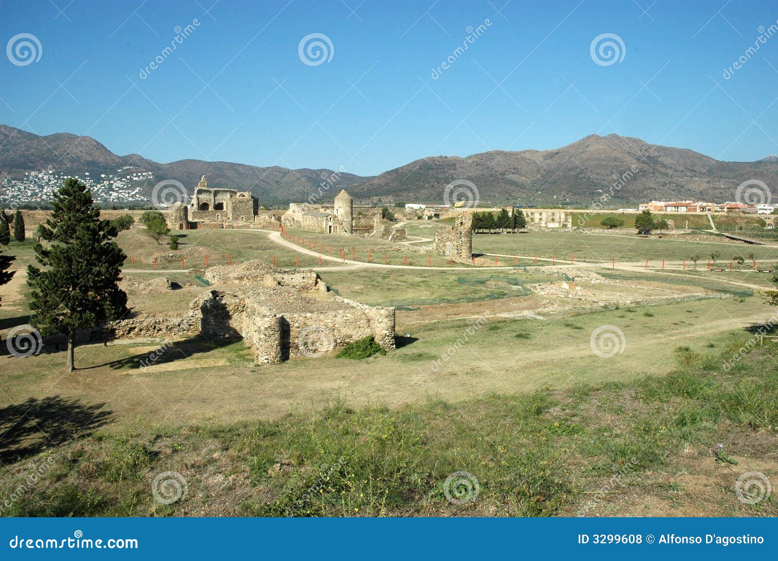 Ruins in roses stock photo. Image of architecture, history - 3299608
