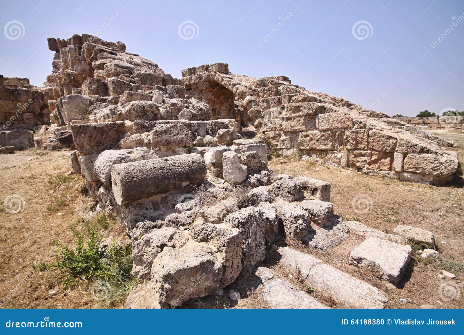 Ruins of Salamis, Northern Cyprus Stock Photo - Image of northern ...