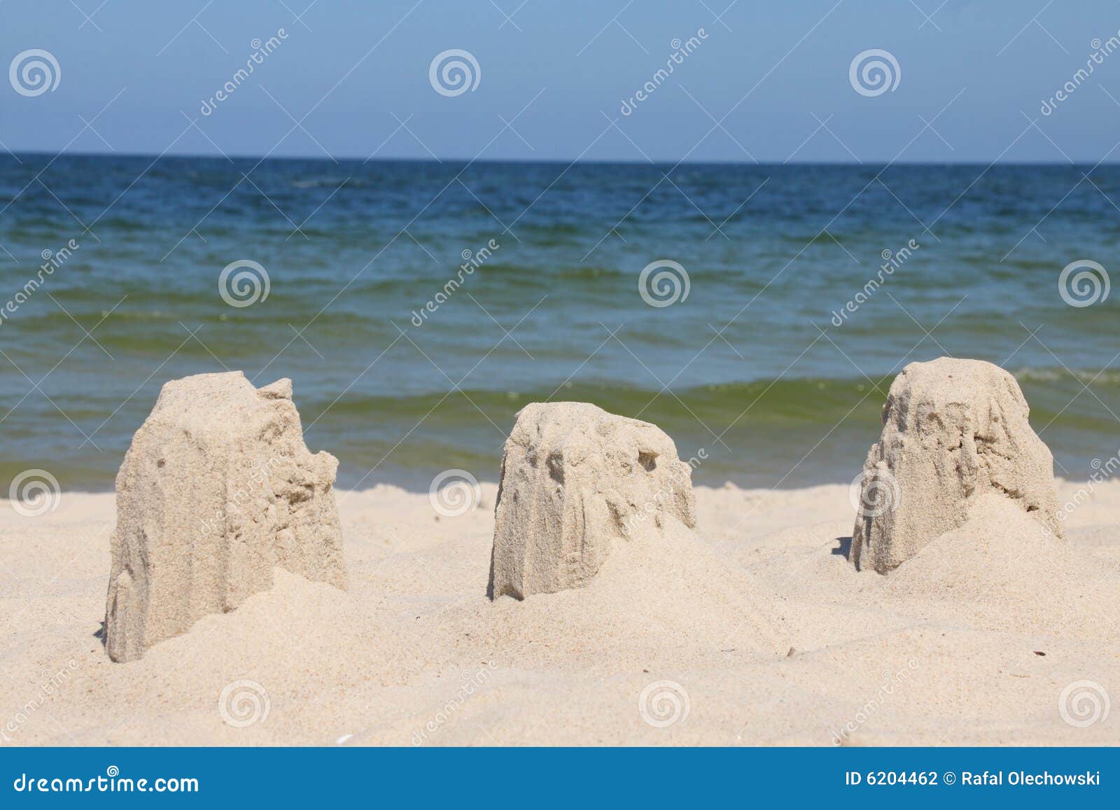 The Ruins of a Sand Castle Destroyed by Wind Stock Photo - Image of ...
