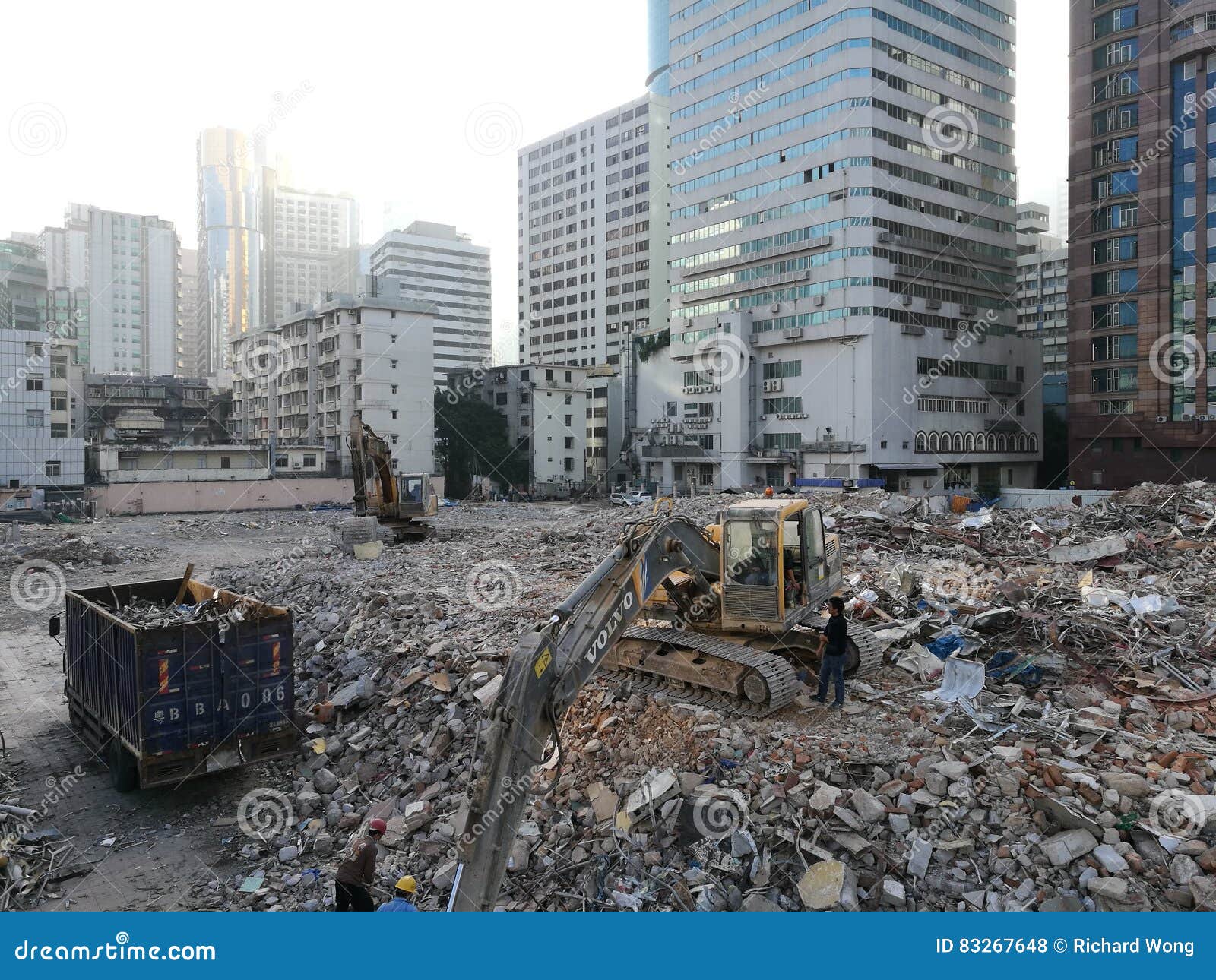 Ruins in Shenzhen City for Old Buildings Being Destroyed Editorial ...