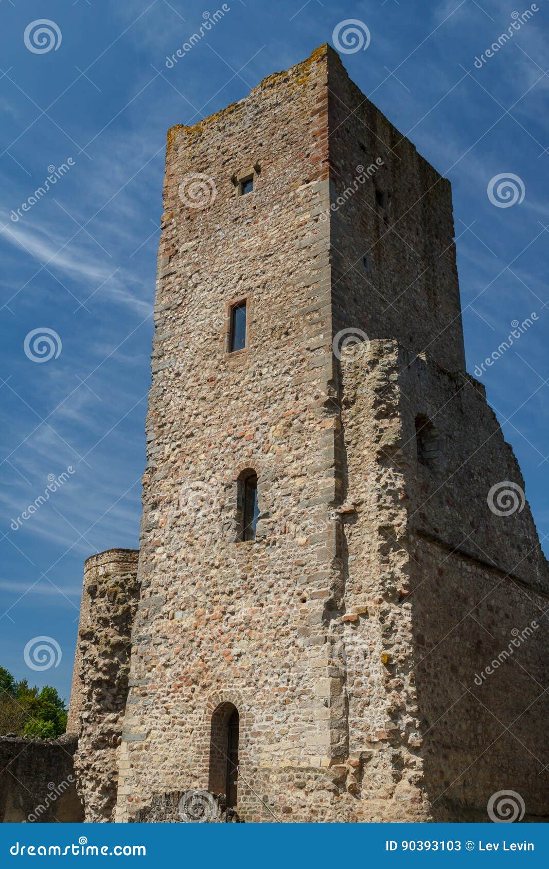 Ruins of the Small Medieval Castle Useldange Stock Image - Image of ...