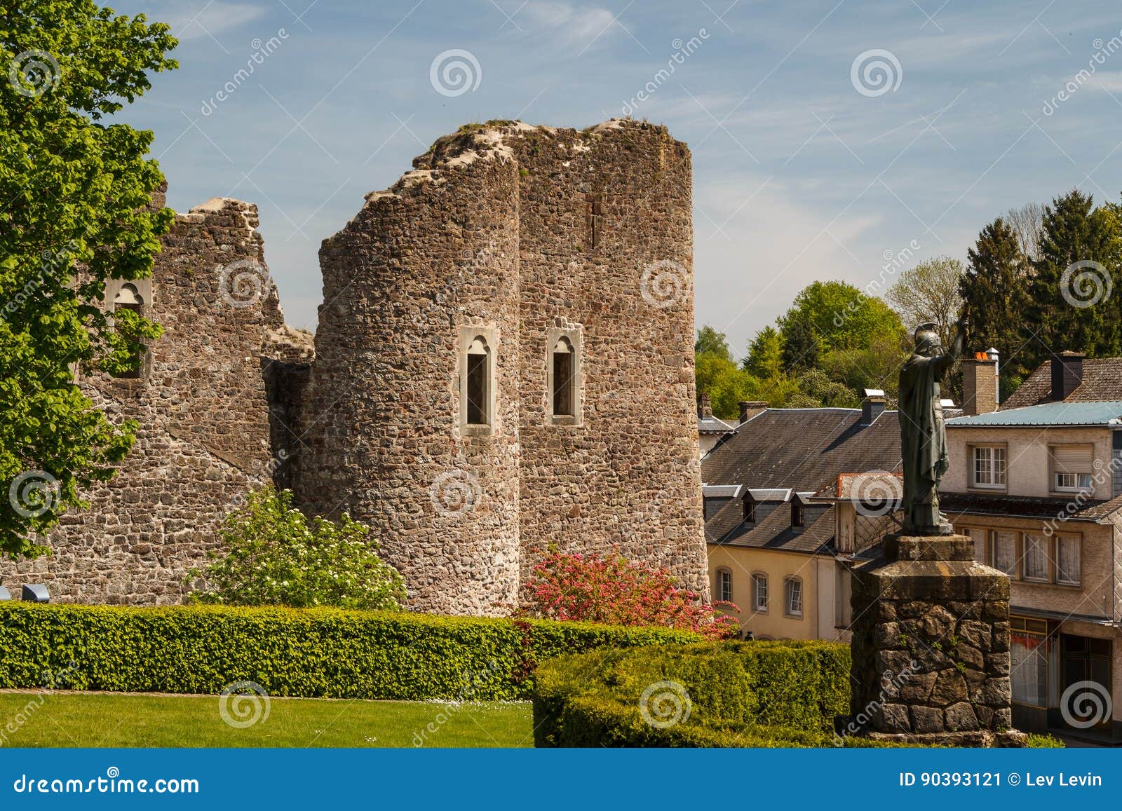 Ruins of the Small Medieval Castle Useldange Stock Image - Image of ...