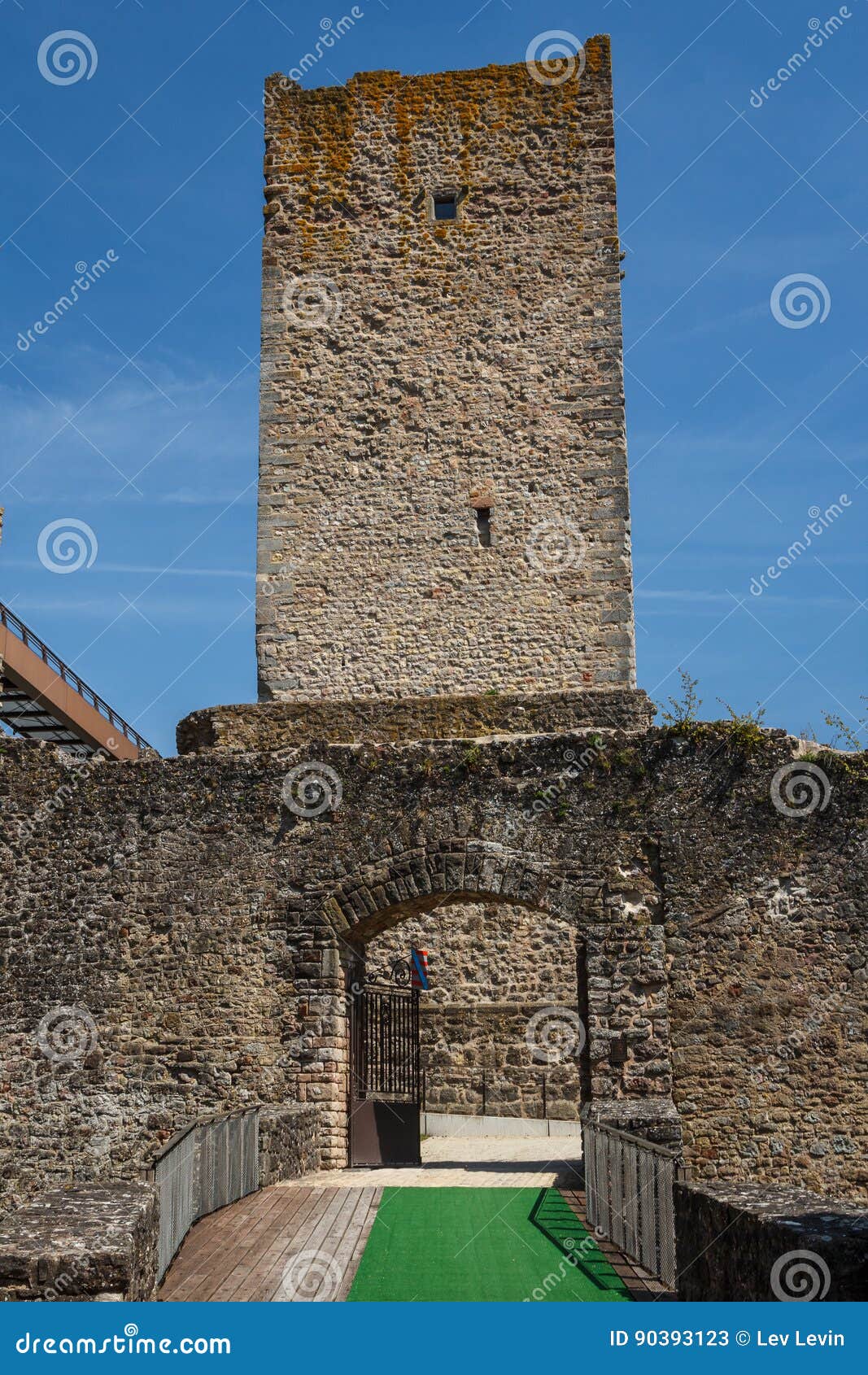 Ruins of the Small Medieval Castle Useldange Stock Image - Image of ...