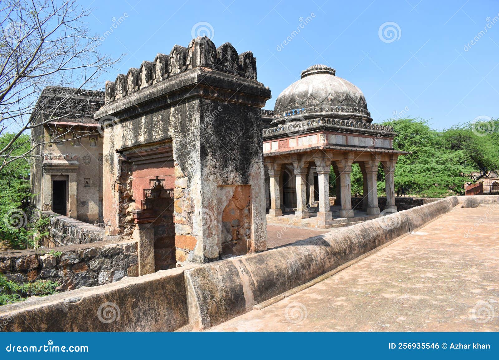 Ruins of a Small Mosque in Mehrauli Delhi India. Stock Photo - Image of ...