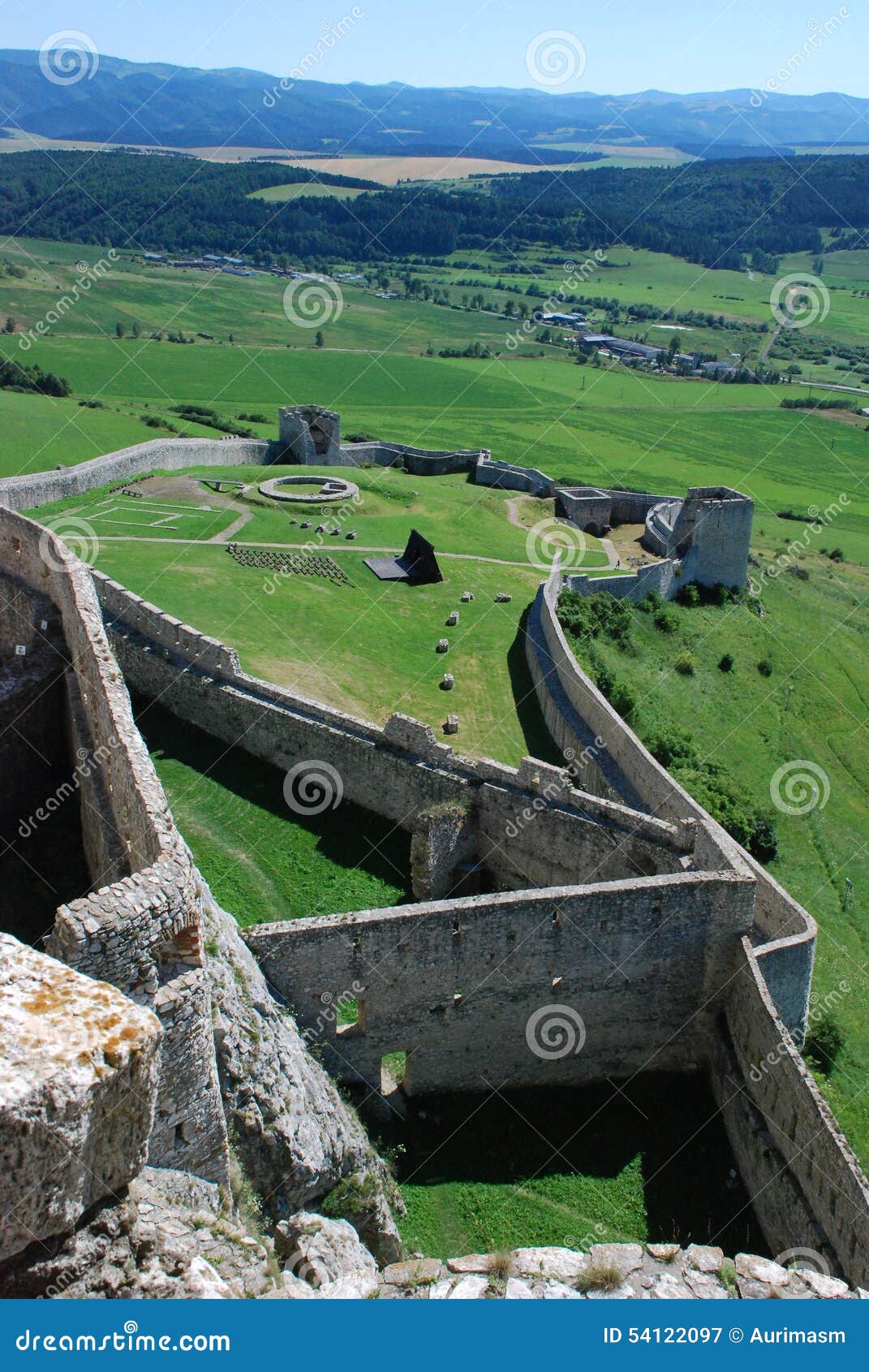 Ruins of Spis castle stock image. Image of europe, tower - 54122097