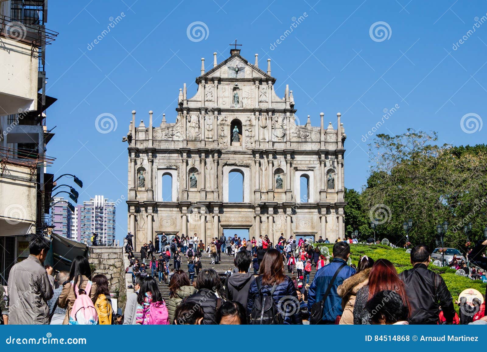 Ruins of St Paul Church in Macau Editorial Stock Photo - Image of ...