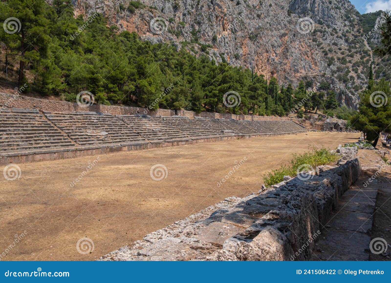 Ruins of Stadium in Delphi, Greece Stock Photo - Image of history ...