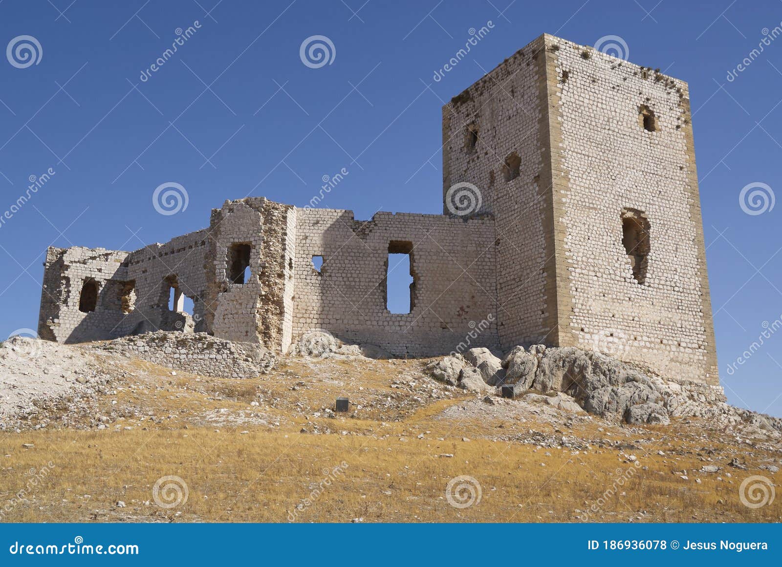 Ruins of the Star Castle in Teba, Malaga, Spain Stock Photo - Image of ...
