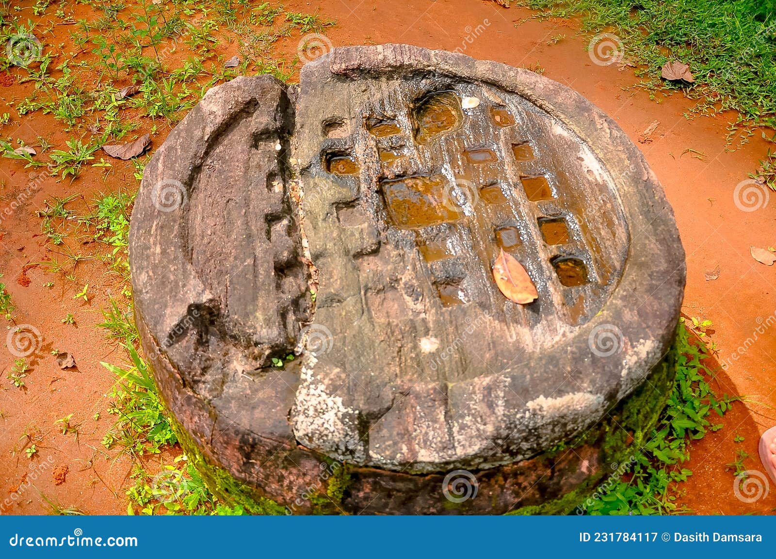 Ruins of Stone Slab for Lighting Lamps Stock Image - Image of lamps ...