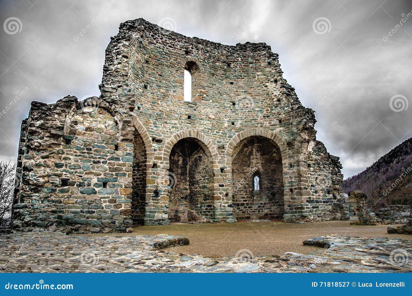 Ruins storm sky stock image. Image of meteo, mysterious - 71818527