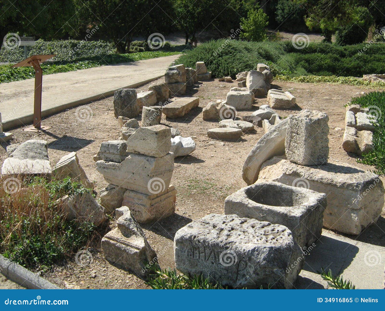 Ruins of the Temple of Ammon Zeus Stock Image - Image of kallithea ...