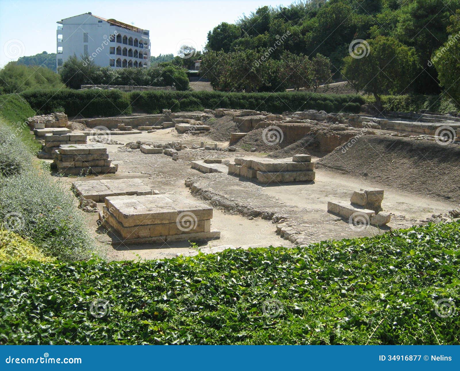 Ruins of the Temple of Ammon Zeus Stock Image - Image of stone ...