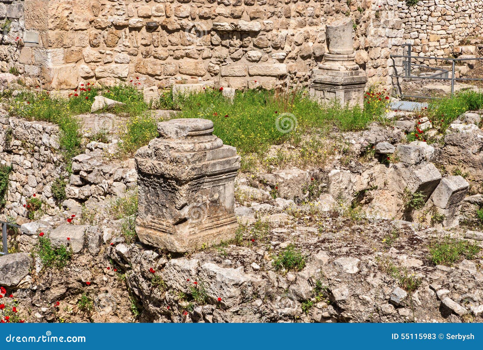 Ruins Temple of Serapis in Jerusalem Stock Image - Image of temple ...