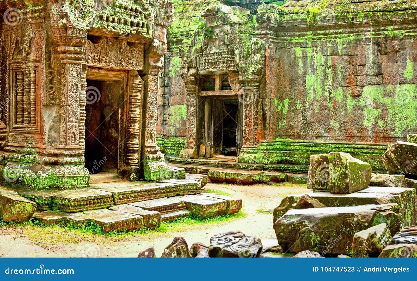 Ruins of the Temples, Angkor Wat Stock Image - Image of reap, temple ...
