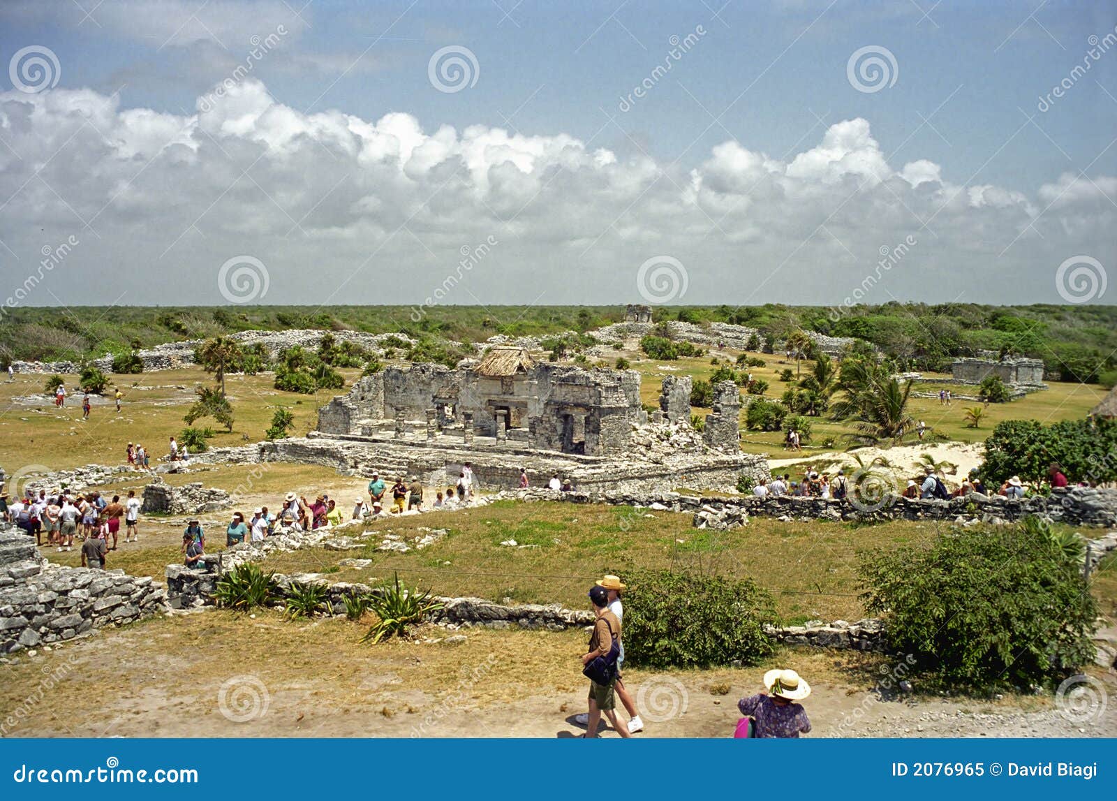 Ruins of Tulum stock image. Image of clouds, temple, tulum - 2076965
