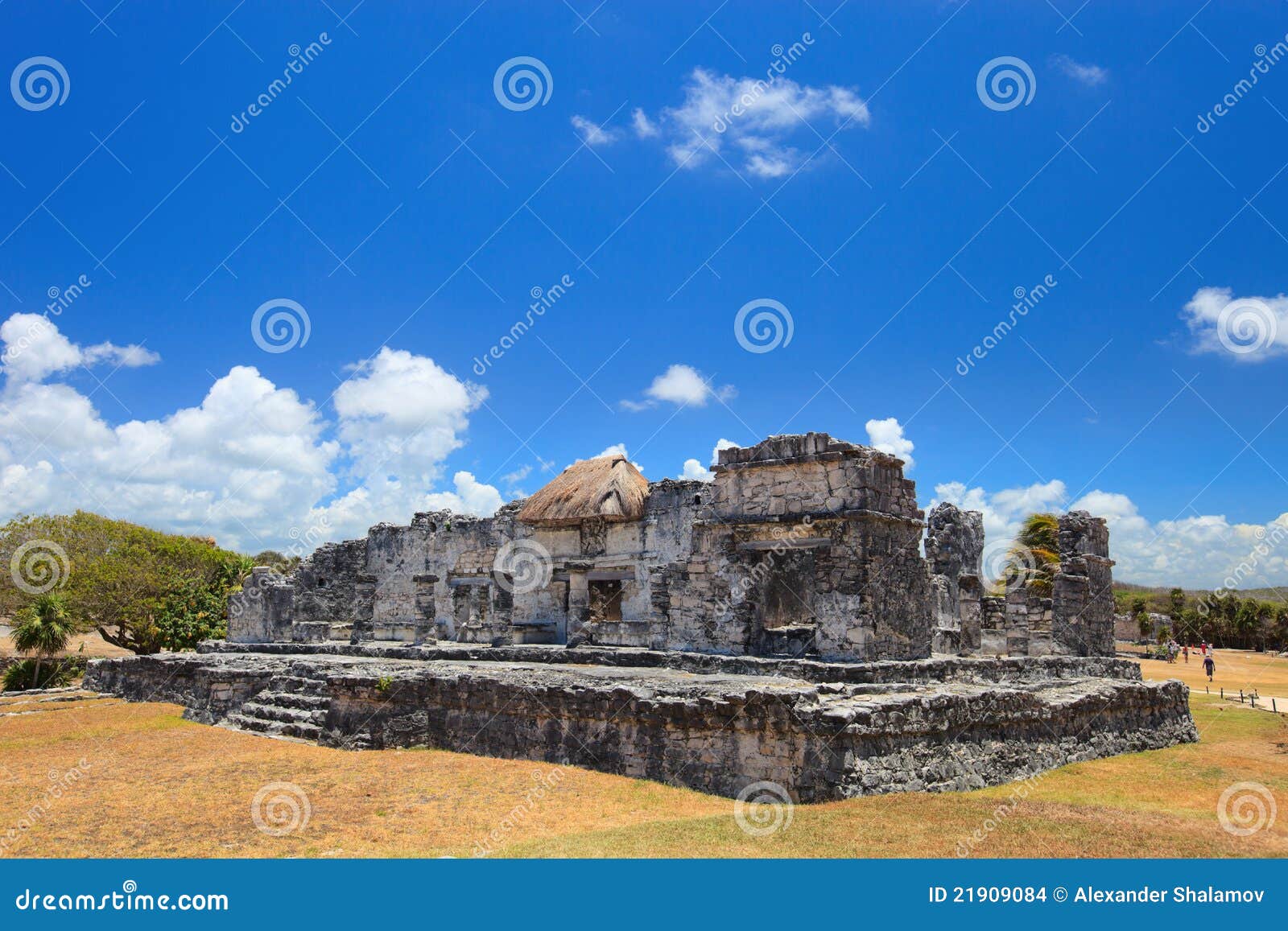 Ruins in Tulum Mexico stock photo. Image of site, architecture - 21909084