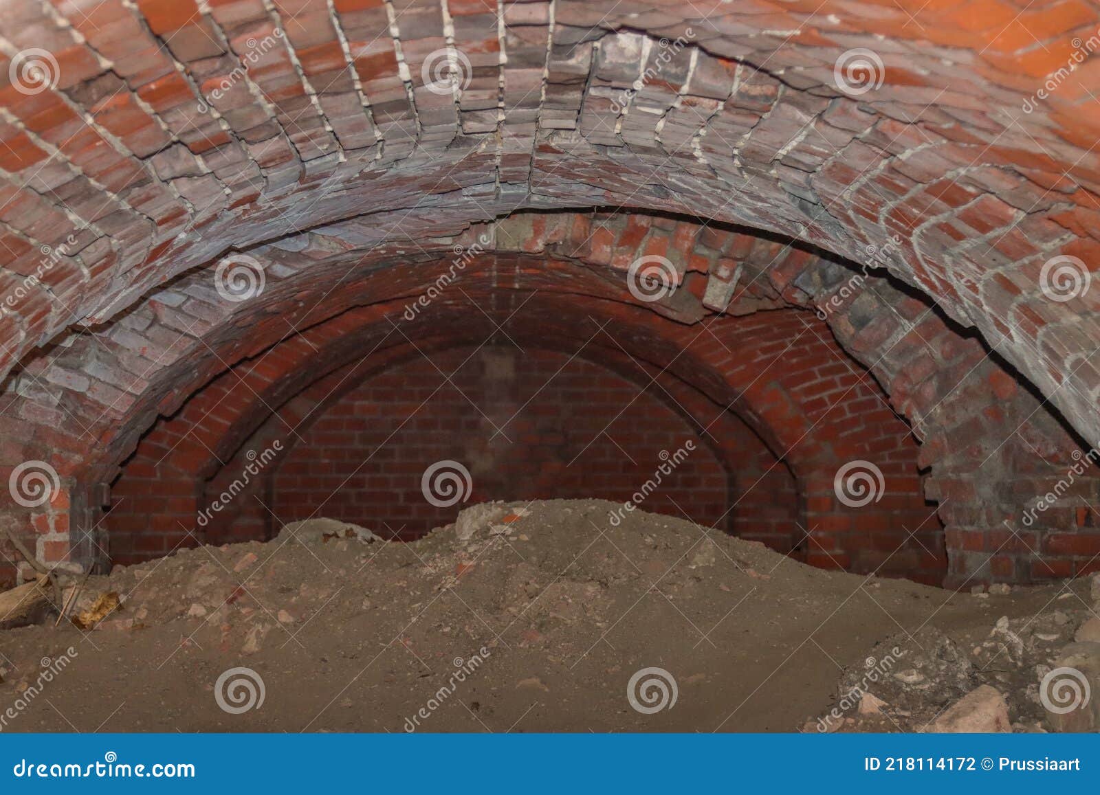 Ruins of the Underground Part of a Medieval Fortress Stock Photo ...