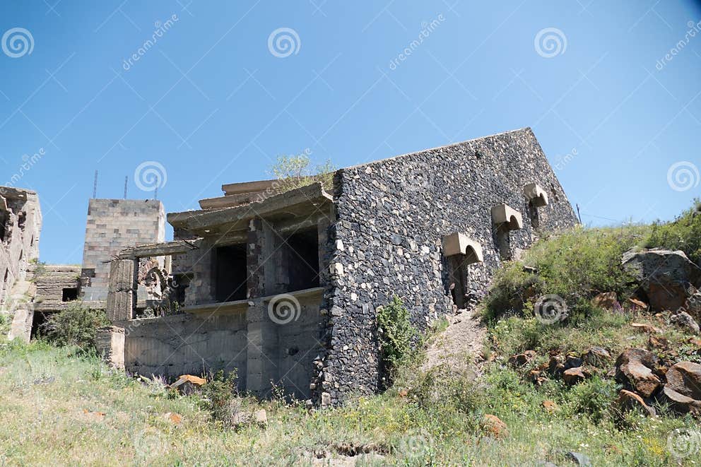 Ruins of an Unfinished Building Stock Photo - Image of structure ...