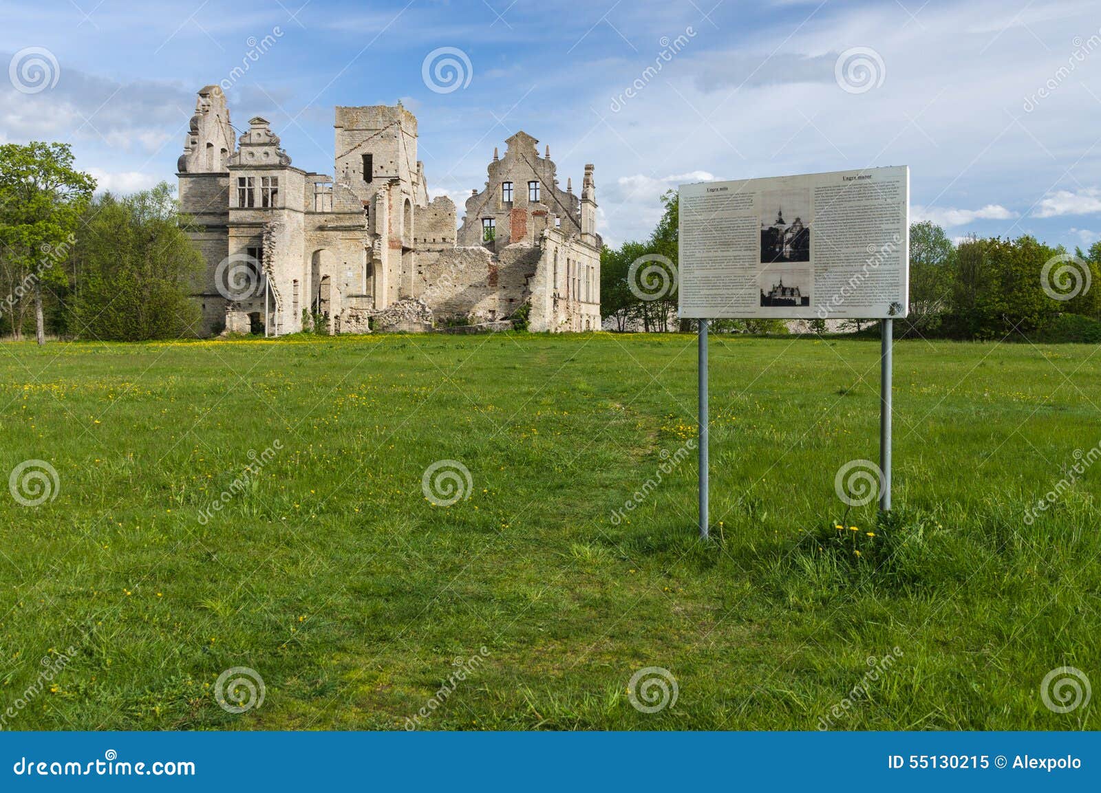 The Ruins of the Ungru Manor, Estonia Editorial Image - Image of ...