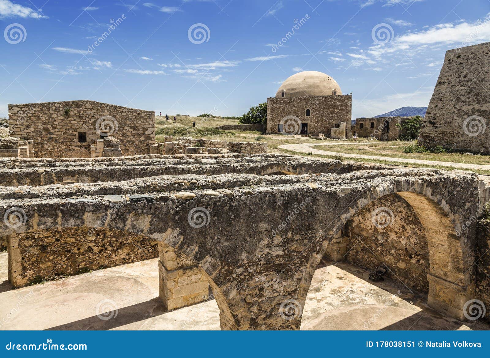 Ruins of the Venetian Castle Fortezza in Rethymno, Crete, Stock Image ...