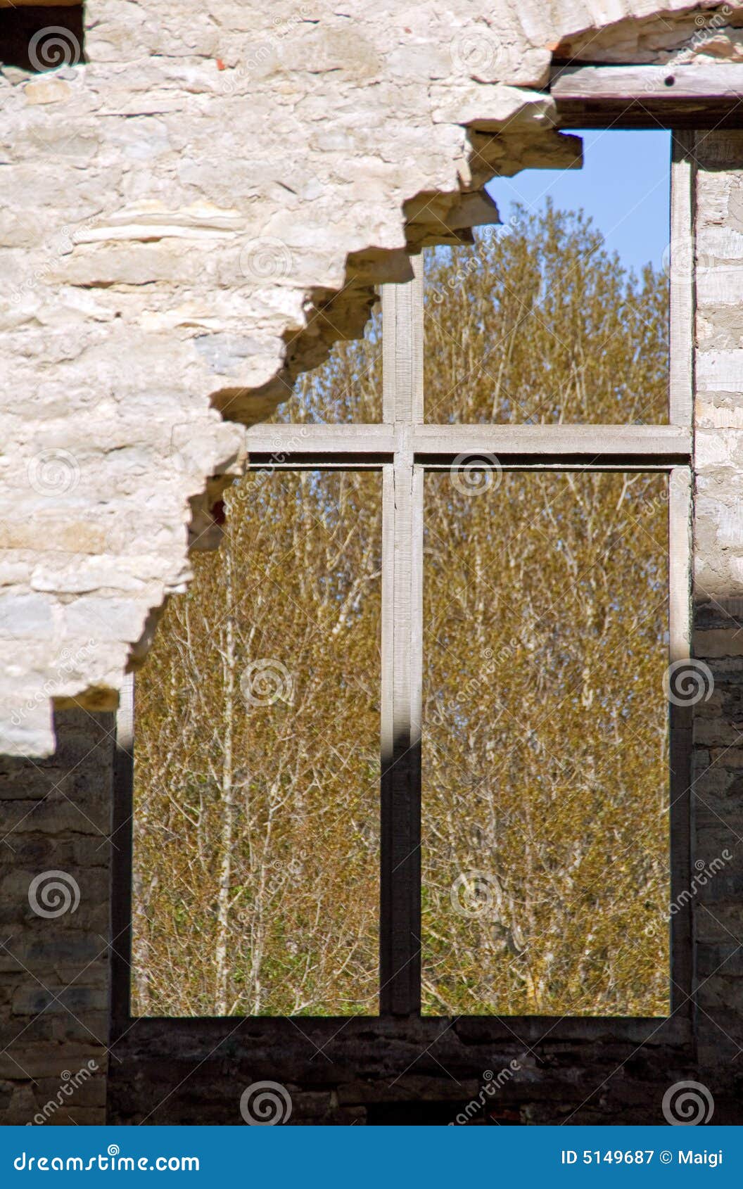 Ruins of a Window and Building Stock Image - Image of historic, nature ...