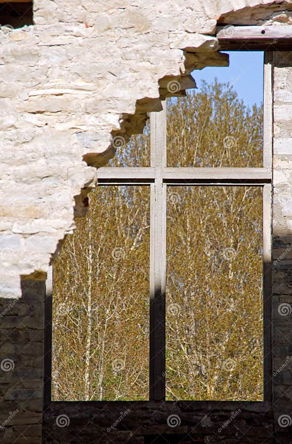 Ruins of a Window and Building Stock Image - Image of historic, nature ...
