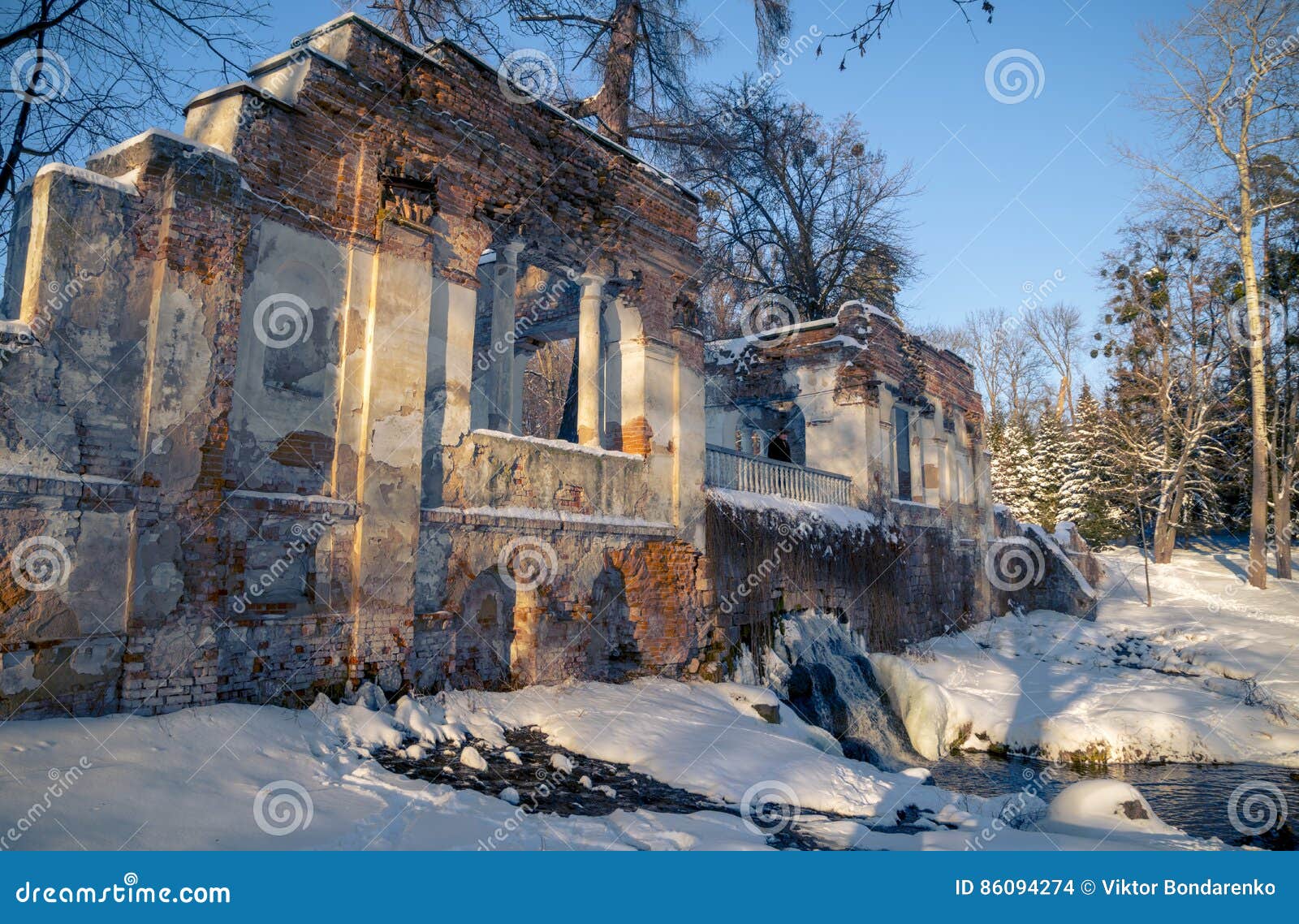 Ruins in the Winter Park stock photo. Image of outdoors - 86094274