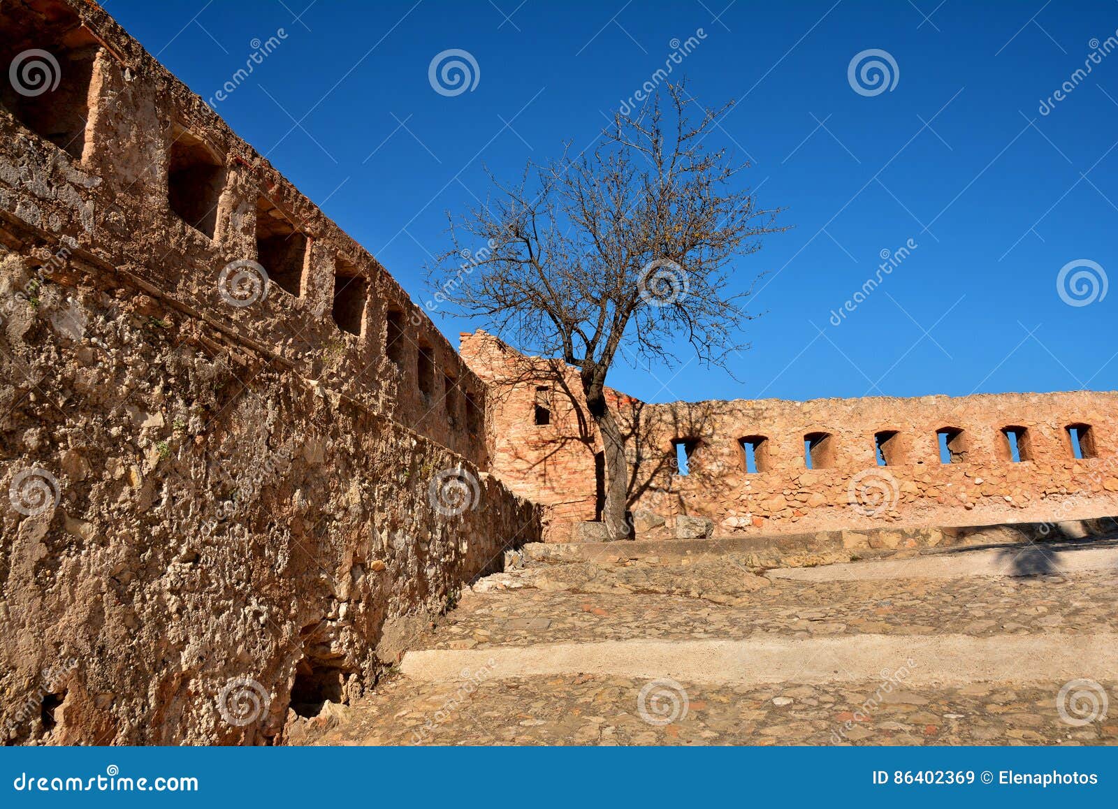 Ruins of Xativa Castle, Valencia Stock Image - Image of exterior, rock ...