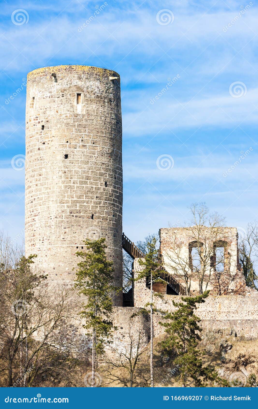 Ruins of Zebrak Castle, Czech Republic Stock Image - Image of tower ...