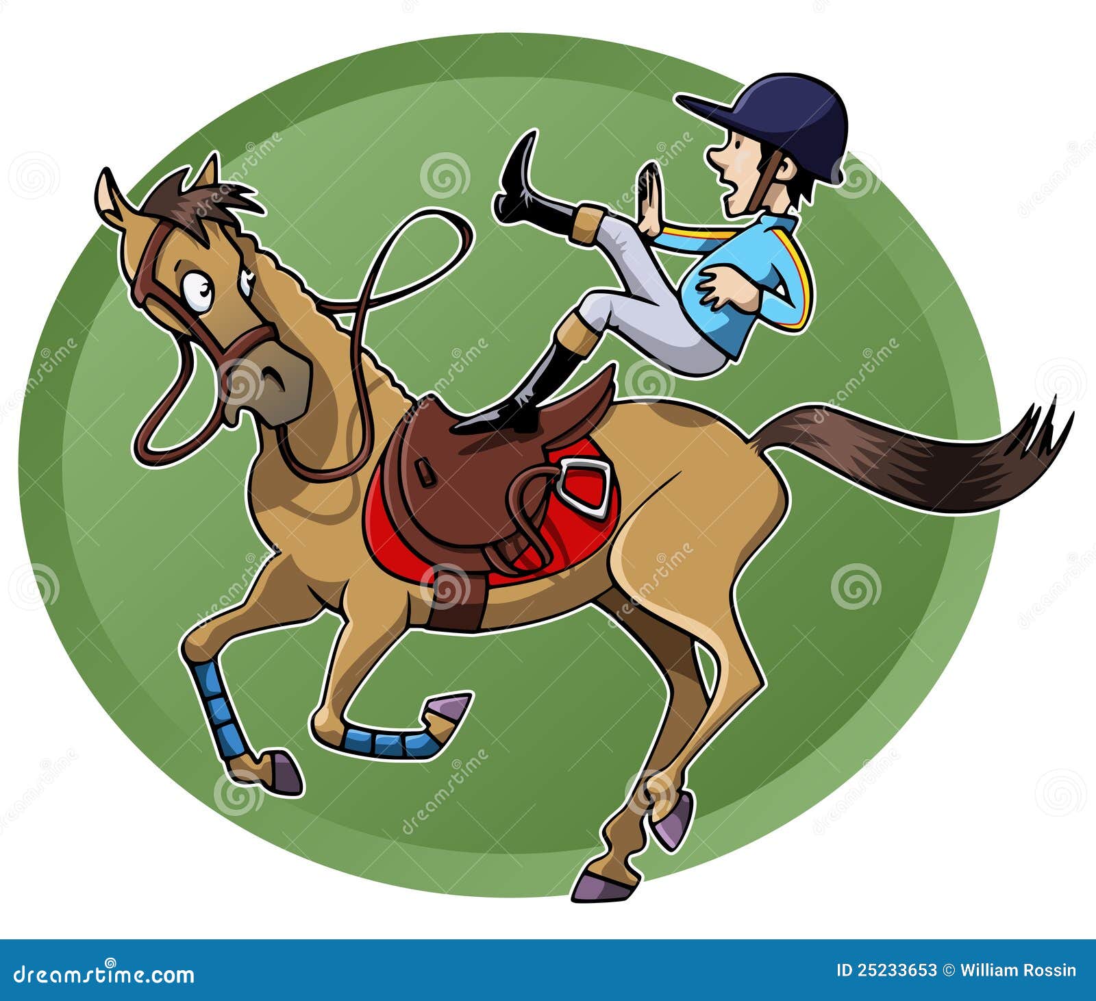 Ruiter Die Van Zijn Paard Valt Vector Illustratie - Illustration of ...