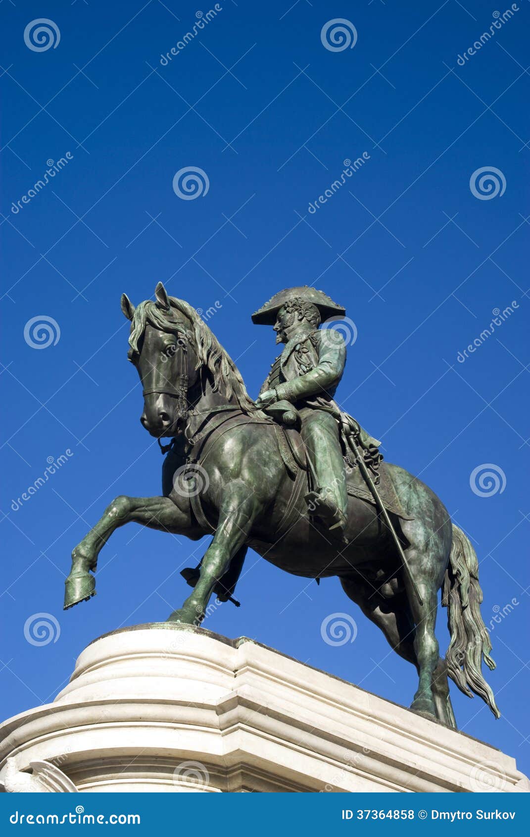 Ruiterstandbeeld Van Keizer Pedro Stock Foto - Image of koning, pedro ...