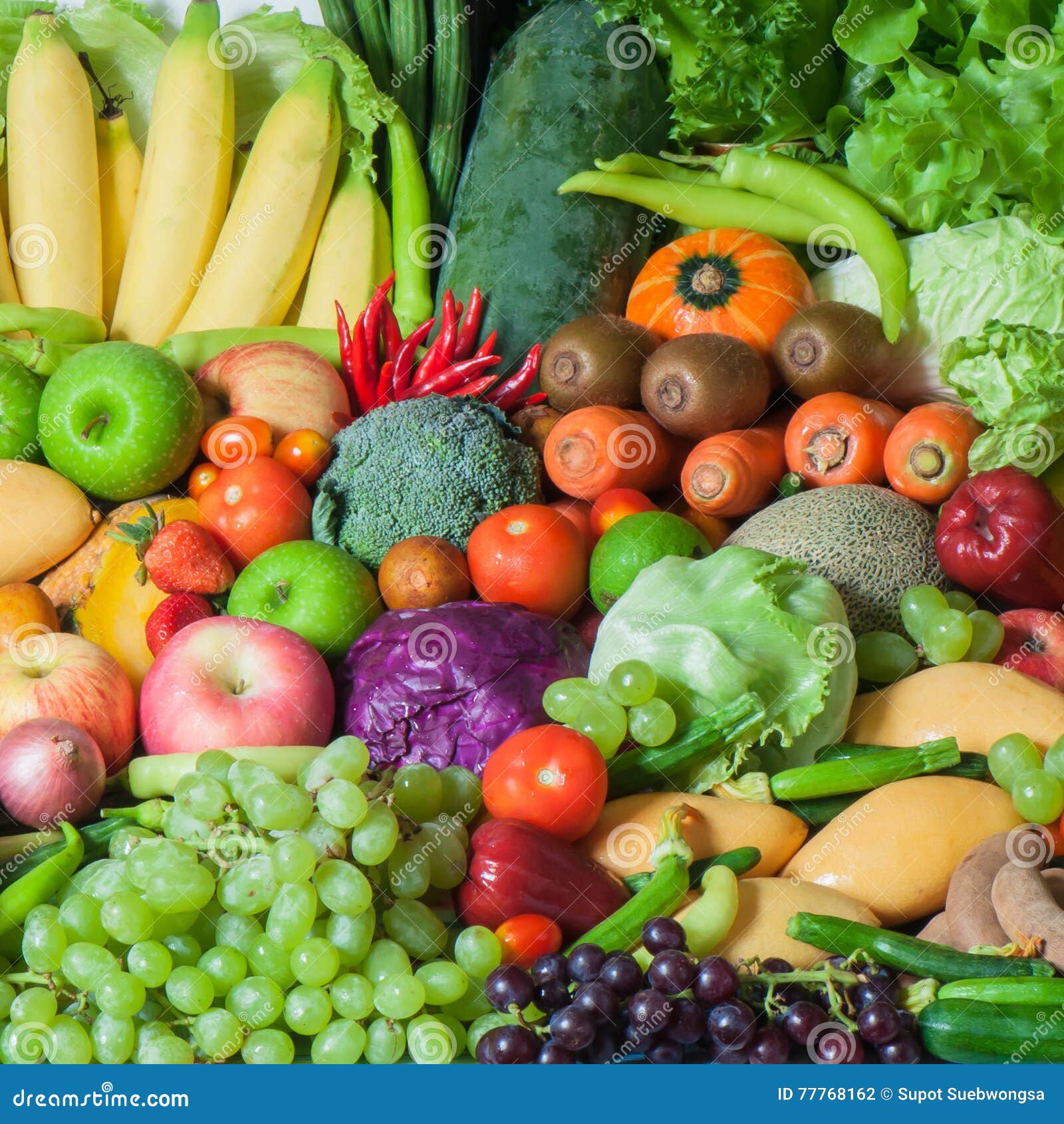 Ruits and vegetables stock photo. Image of color, lime - 77768162