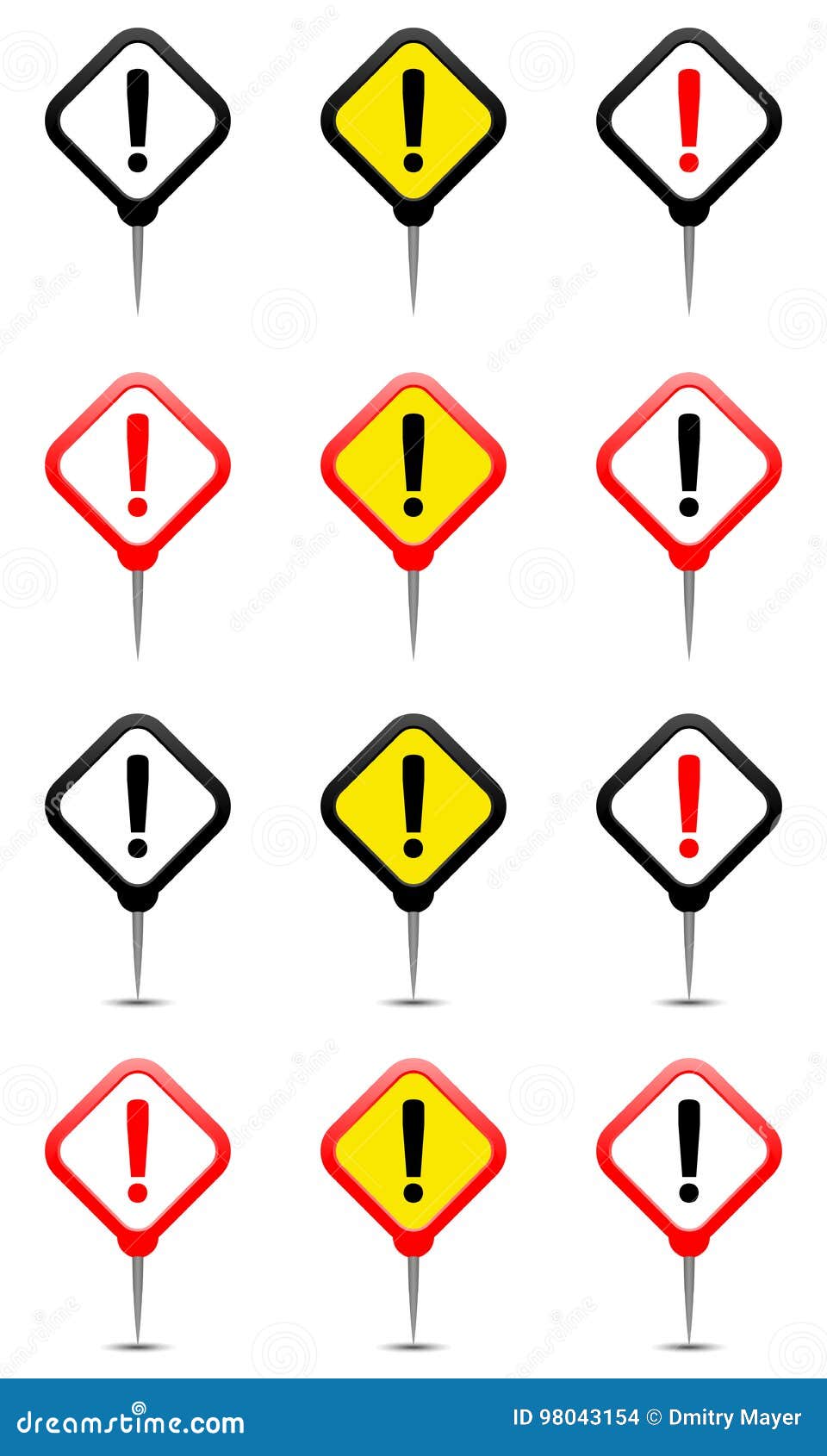 Ruitspeld Met Uitroepteken, Uitroepteken Vector Illustratie ...