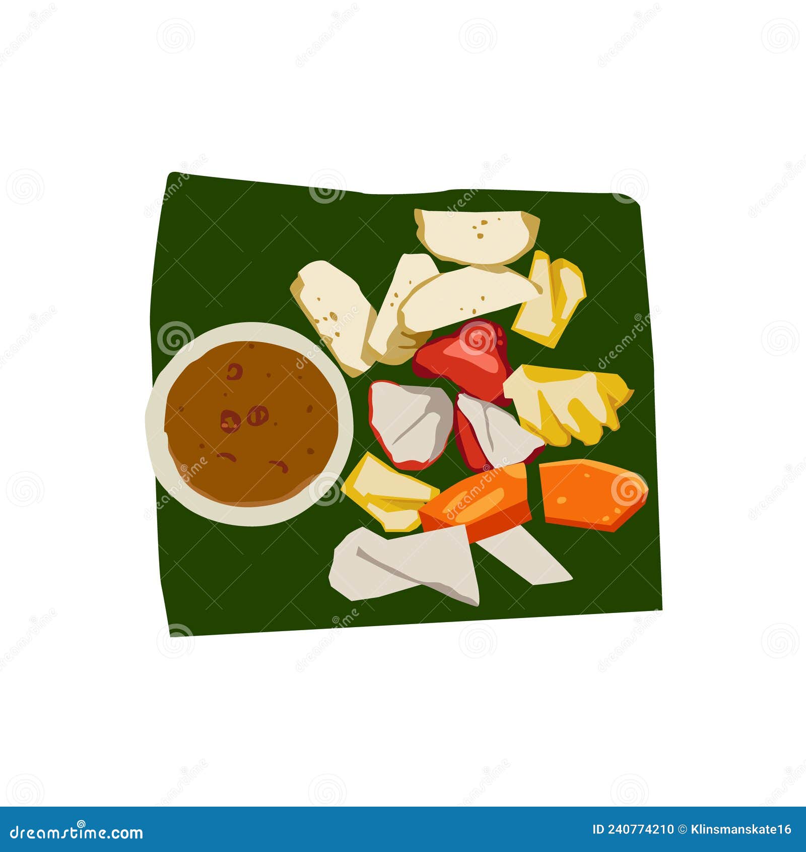 Rujak Indonesian Food Design Vector Stock Vector - Illustration of ...