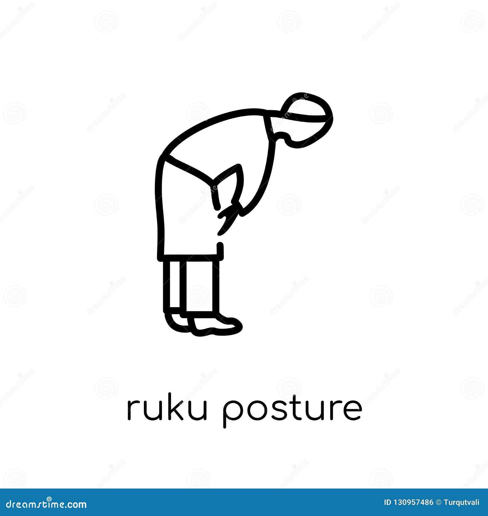 Ruku Posture Icon. Trendy Flat Vector Ruku Posture Icon On White ...