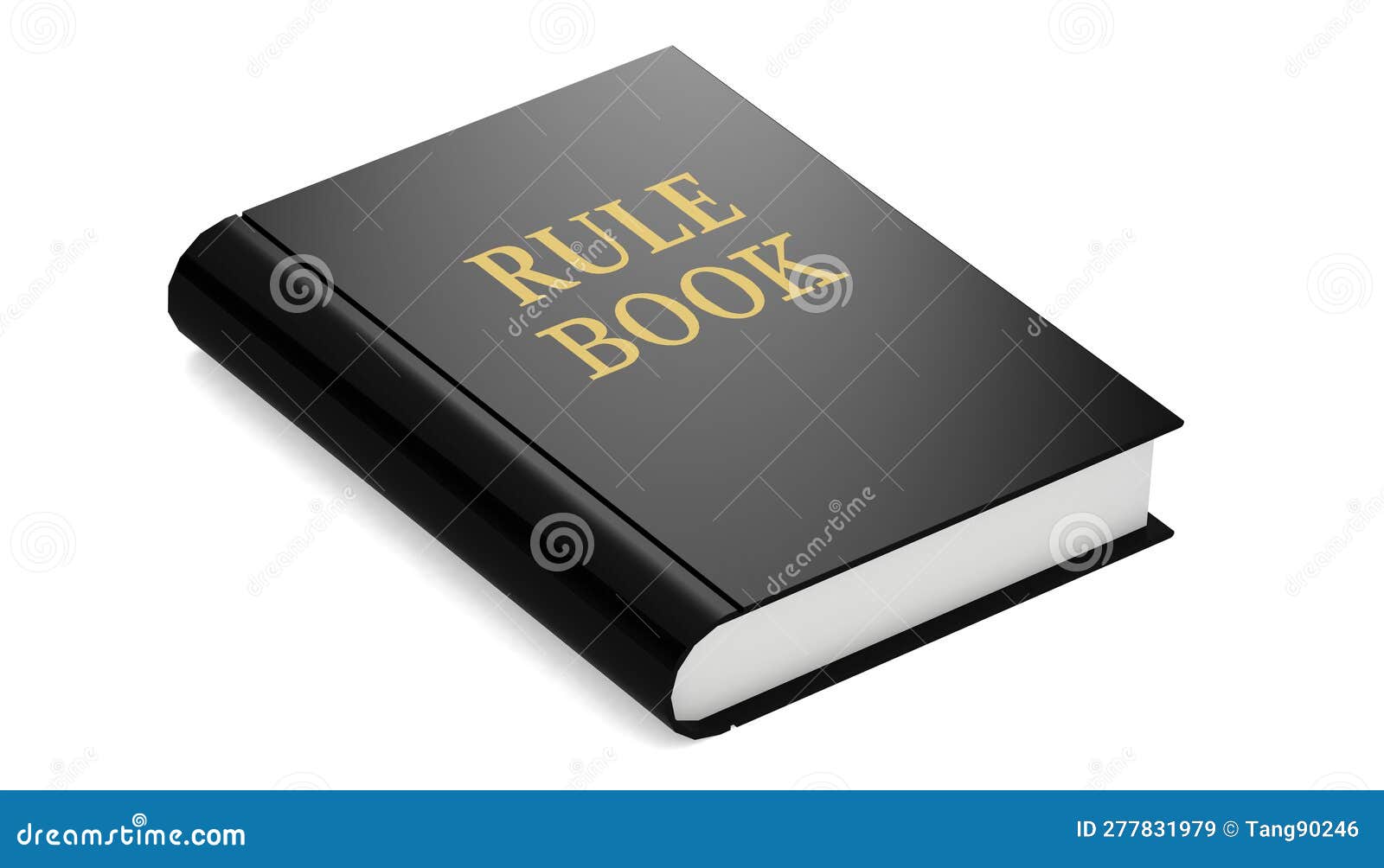 Rule Book Word Printed on a Black Book Stock Illustration ...