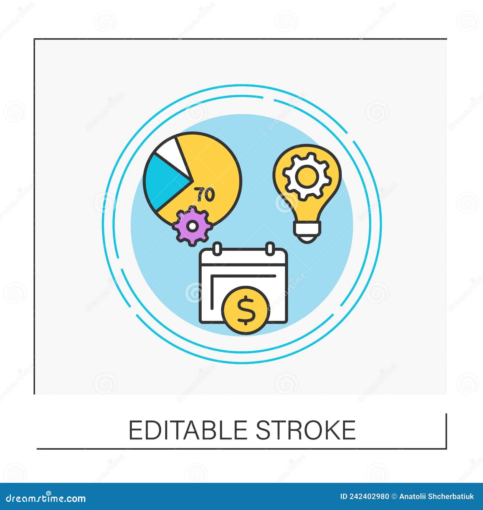 Rule concept line icon stock vector. Illustration of transformational ...