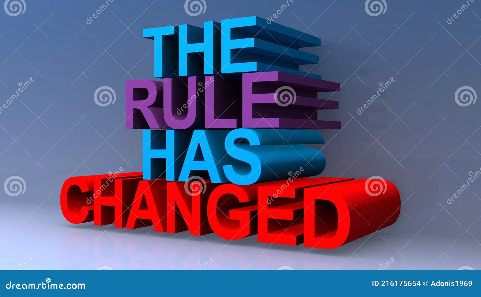 The Rule Has Changed on Blue Stock Illustration - Illustration of ...