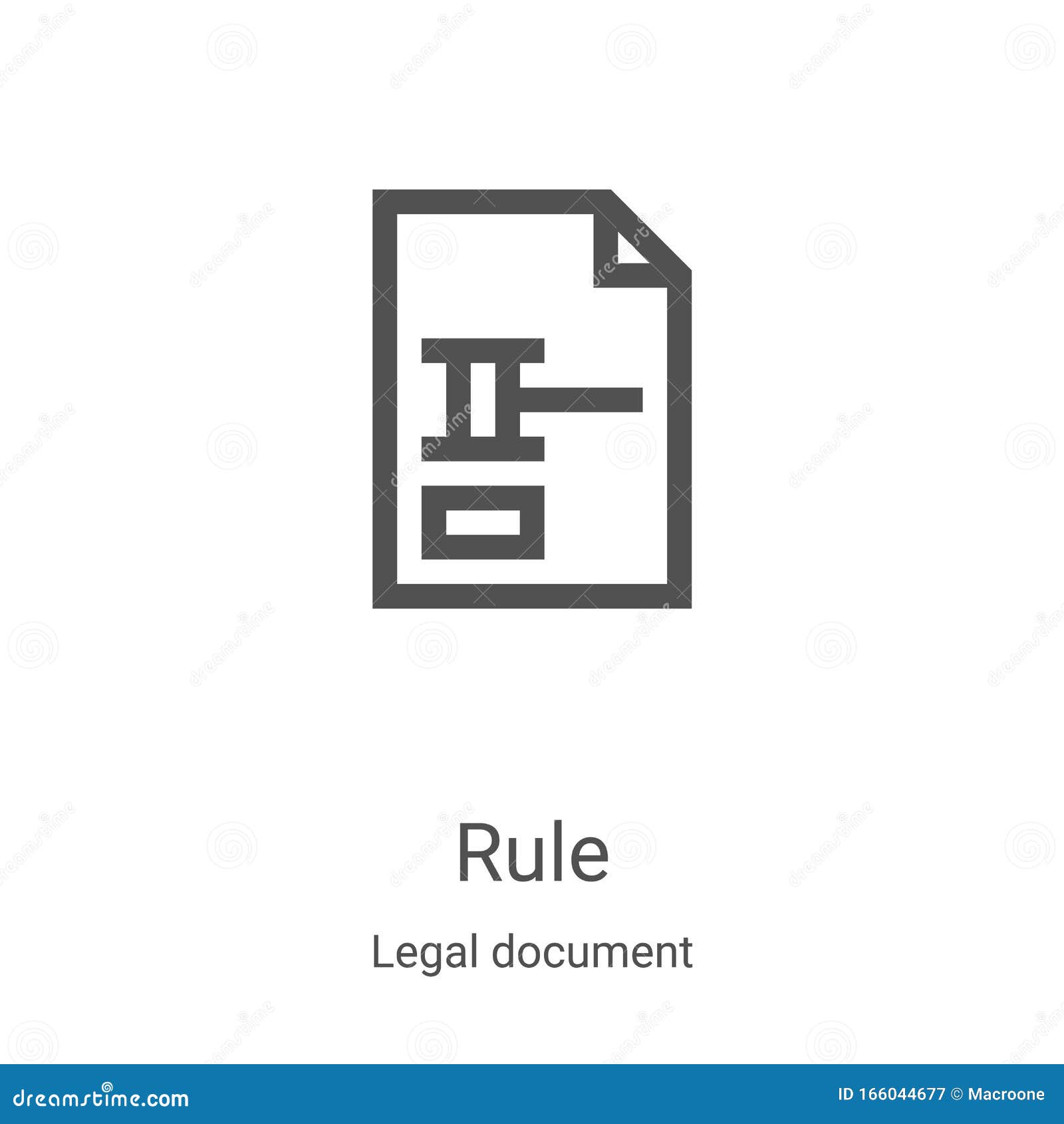 Rule Icon Vector from Legal Document Collection. Thin Line Rule Outline ...