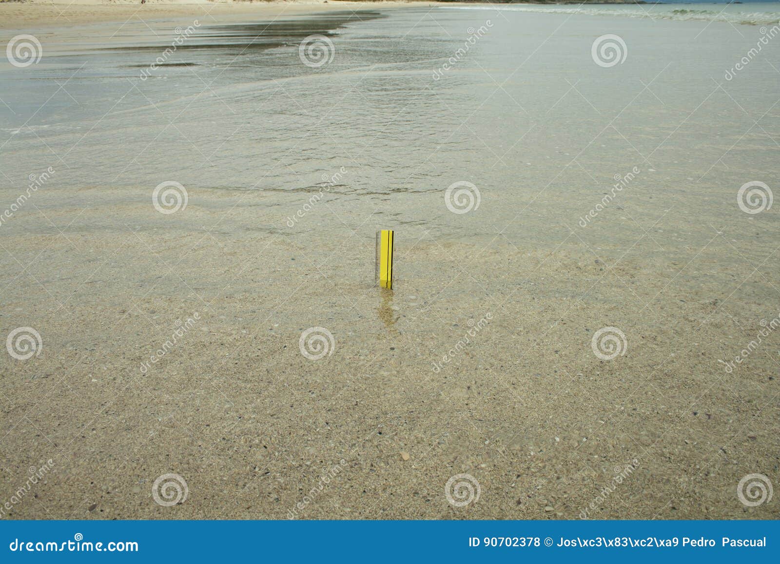 Rule Measuring the Current Sea Level Rise Stock Photo - Image of level ...
