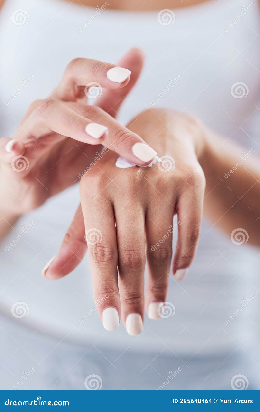 Rule Number One Moisturize. an Unrecognizable Woman Applying ...