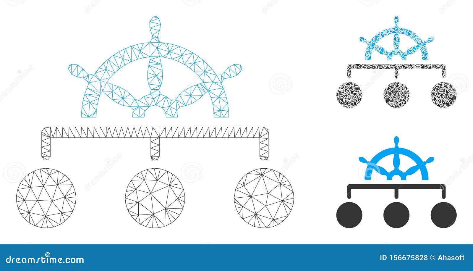 Rule Structure Vector Mesh 2D Model and Triangle Mosaic Icon Stock ...