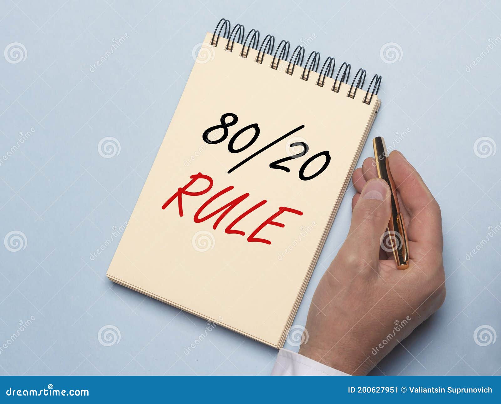 80 20 Rule Theory. Distribution in Business Concept Stock Image - Image ...