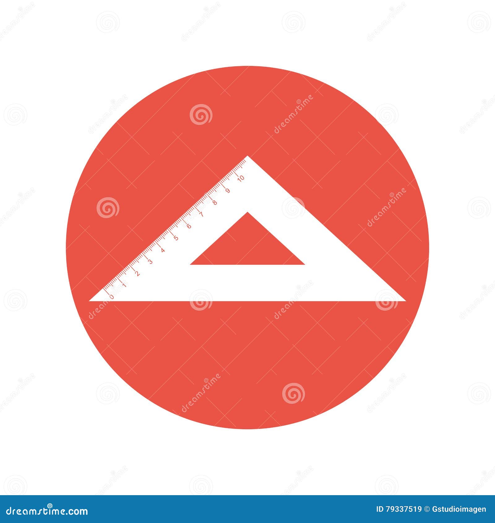 Rule Triangle Isolated Icon Stock Illustration - Illustration of line ...