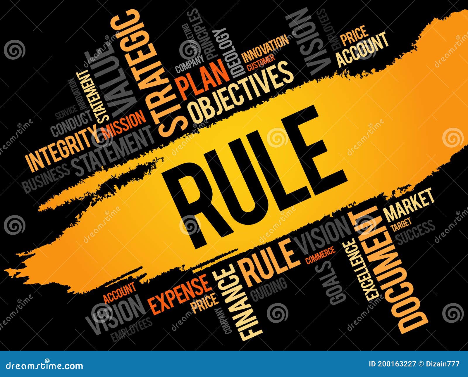 Rule word cloud stock illustration. Illustration of guidance - 200163227