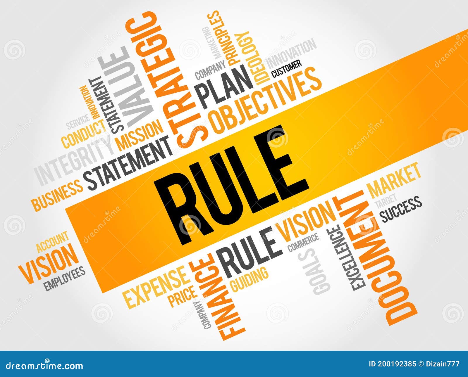 Rule word cloud stock illustration. Illustration of collage - 200192385