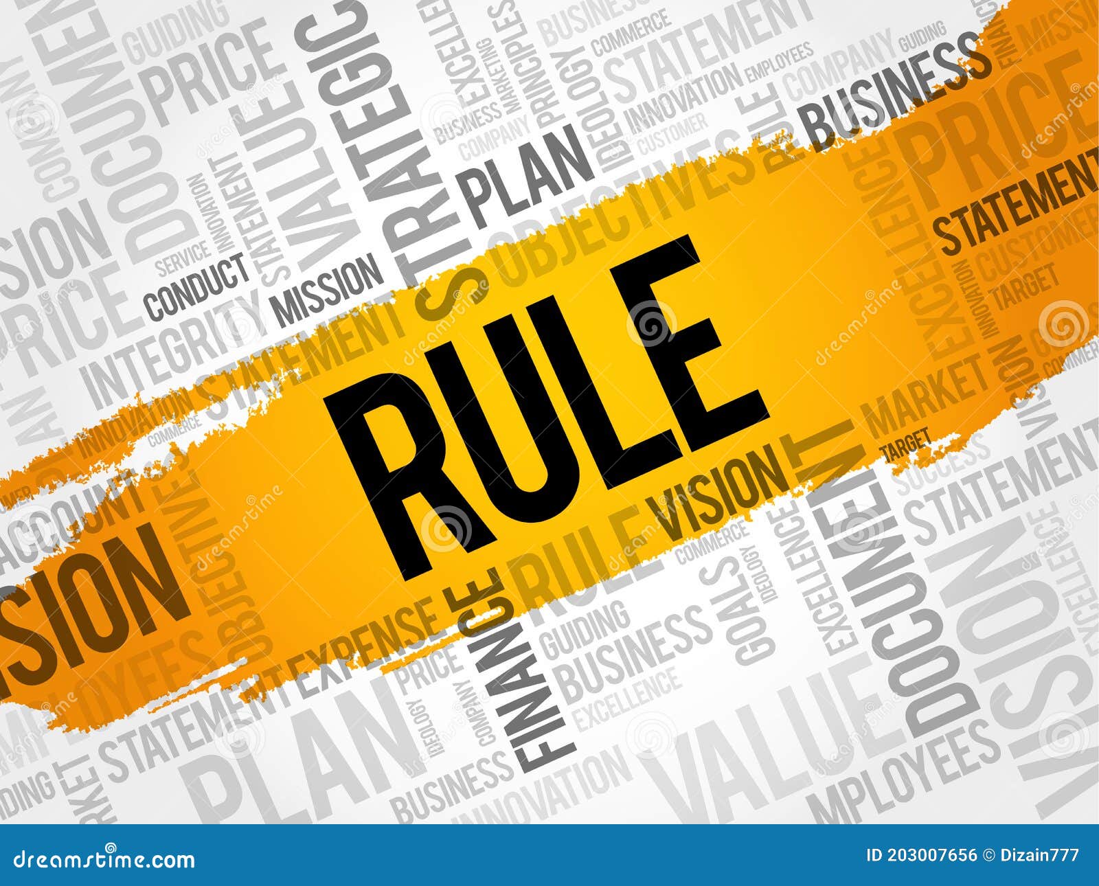 Rule word cloud collage stock illustration. Illustration of noticeable ...